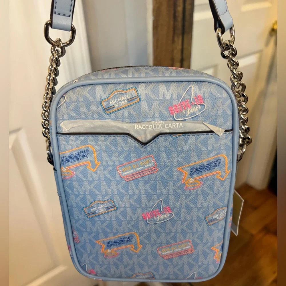 Michael Kors | Bags | Michael Kors Jet Set Travel Medium Light Sky Blue ...